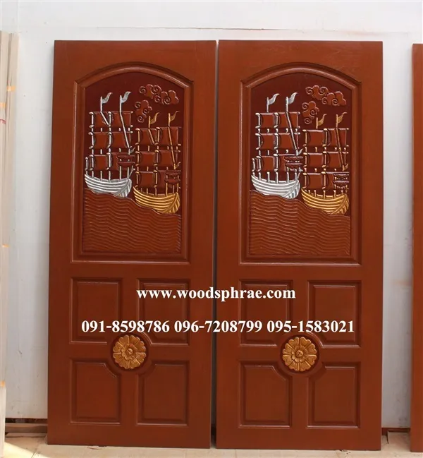 ประตูบานเดี่ยวไม้สักอบแห้ง โดยวู๊ดแพร่ อ.เมืองแพร่ จ.แพร่ รหัสสินค้า 323861