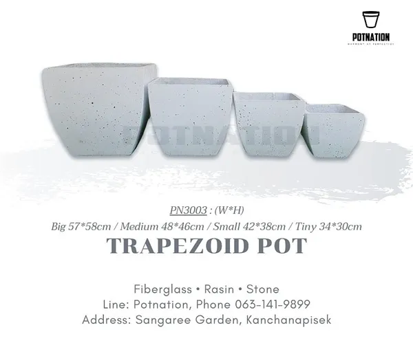 Trapezoid Pot / Product code : PN3003. โดยPOTNATION จ.นนทบุรี รหัส ...