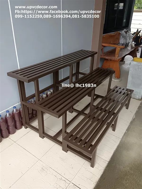 ชั้นวางต้นไม้ ชั้นวางกระถางไม่ผุ ชั้นวางupvc ชั้นวางของ ชั้น โดยบ้านทำ ...